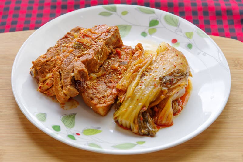 Steamed Kimchi with Fork Ribs Stock Image - Image of food, lunch: 85158047