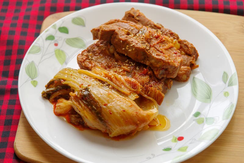 Steamed Kimchi with Fork Ribs Stock Image - Image of dish, kimchi: 85179533