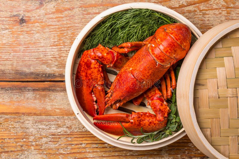 Steamed lobster stock image. Image of wooden, steamer - 60333331