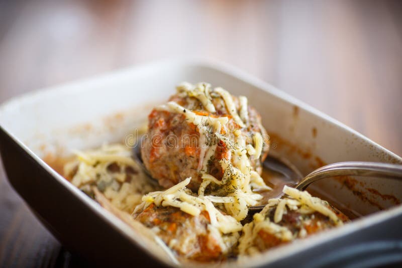 Steamed Meatballs Tangled Meat with Carrots Stock Photo - Image of ...