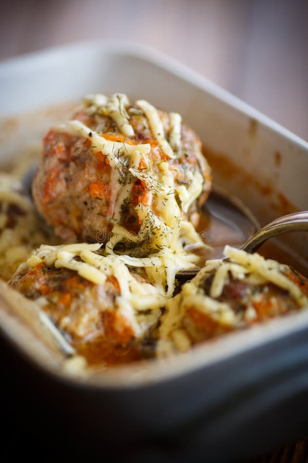 Steamed Meatballs Tangled Meat with Carrots Stock Image - Image of dish ...