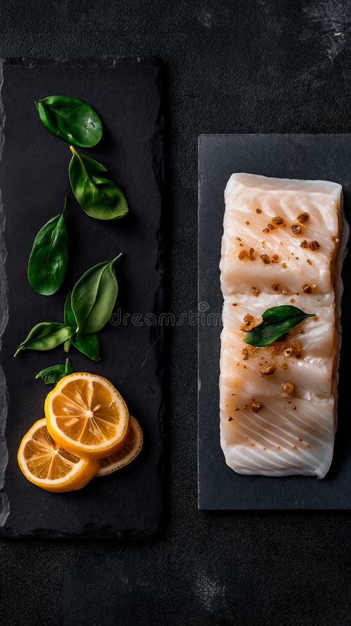 Steamed Pollock Fillet with Lemon â€ Elegant Culinary Presentation ...