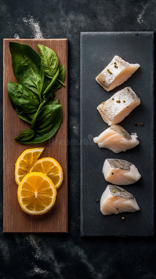 Steamed Pollock Fillet with Lemon â€ Elegant Culinary Presentation ...