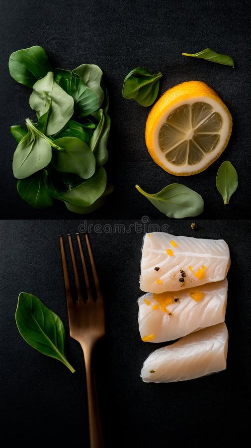 Steamed Pollock Fillet with Lemon â€ Elegant Culinary Presentation ...