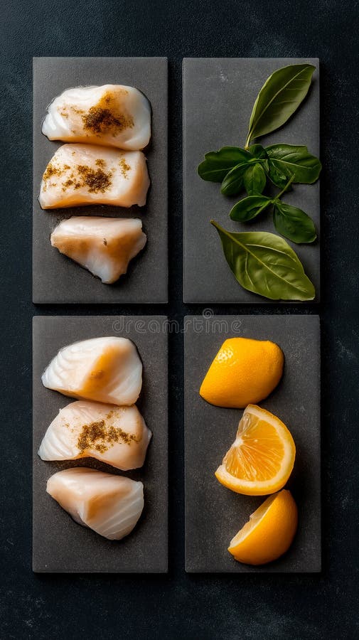 Steamed Pollock Fillet with Lemon â€ Elegant Culinary Presentation ...