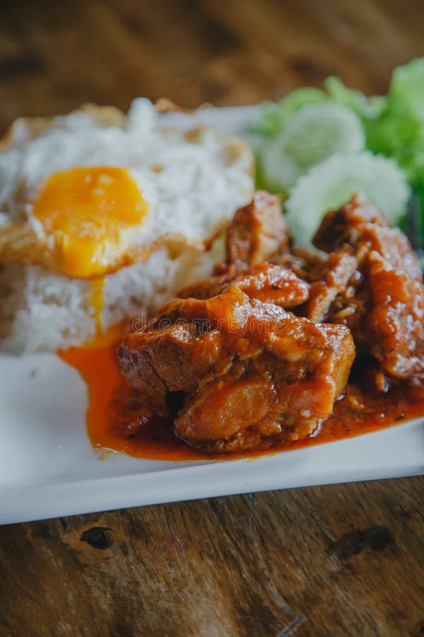 Steamed pork and rice stock image. Image of cuisine - 101224153