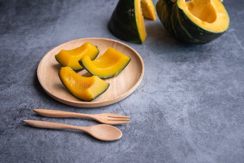 Steamed Pumpkin for Healthy Food Stock Photo - Image of japanese, food ...