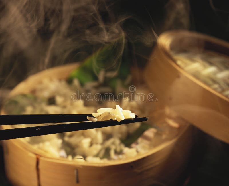 Steamed Rice stock photo. Image of blurred, ready, basket - 7675312