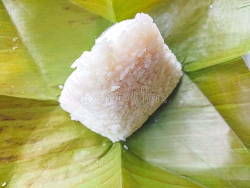 Steamed Rice in Banana Leaf Stock Photo - Image of asian, meal: 347588072