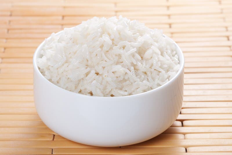 Steamed rice in bowl stock image. Image of chinese, eating - 18378953