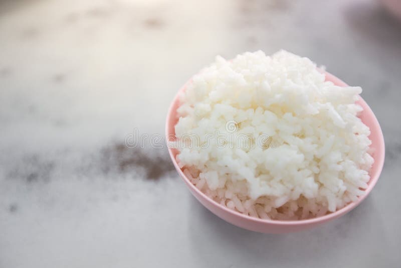 Steamed Rice in a Cup Asian Culture on the Table Stock Photo - Image of ...