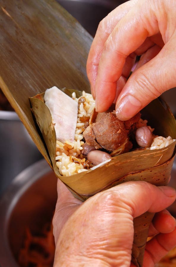 Steamed rice dumpling stock image. Image of dumplings - 15365813