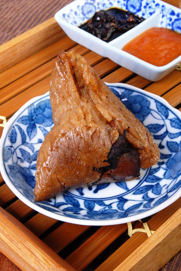 Steamed rice dumpling stock image. Image of chestnuts - 15366319