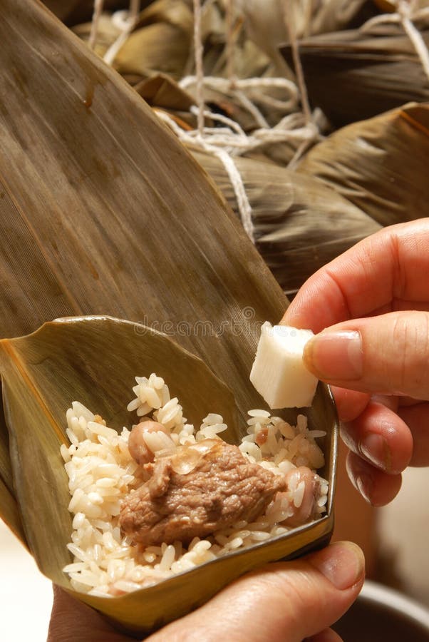 Steamed rice dumpling stock image. Image of glutinous - 20240455