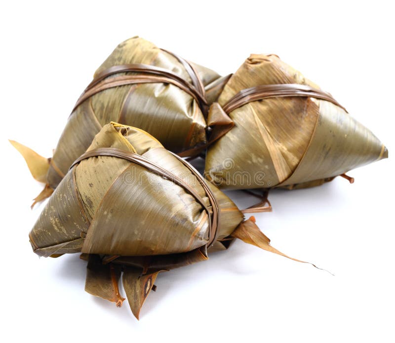 Steamed rice dumpling stock image. Image of sticky, bamboo - 26295071