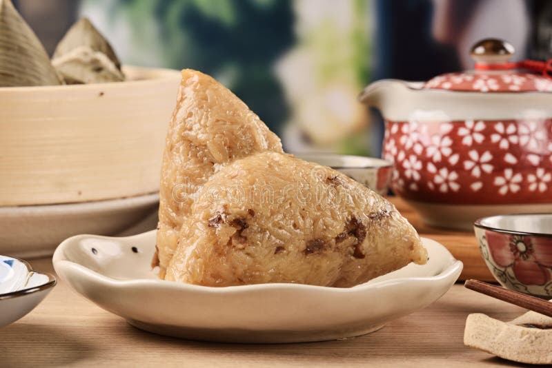 Steamed rice dumpling stock photo. Image of meal, glutinous - 87795836