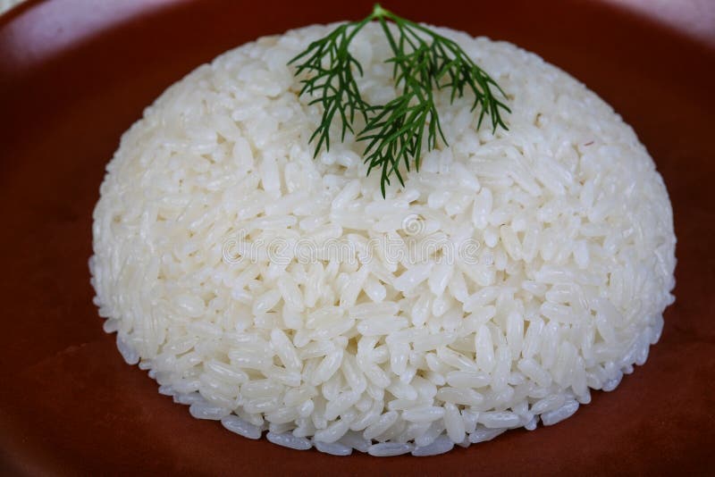 Steamed rice stock image. Image of long, bowl, cooked - 66723745