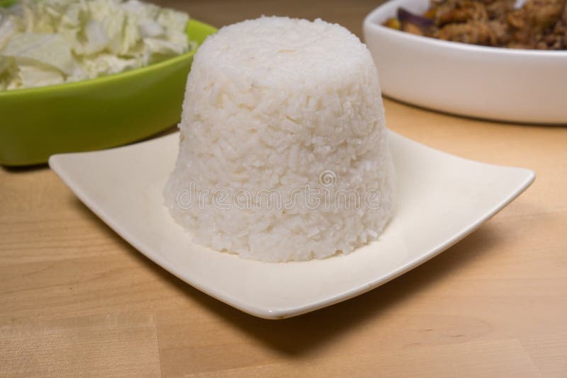 Steamed rice stock image. Image of lunch, cuisine, rice - 83891891