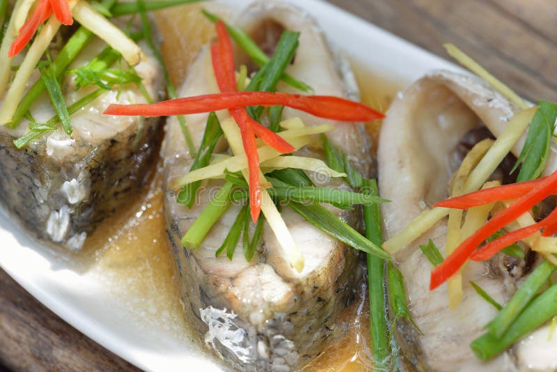 Steamed Snapper with Soy Sauce Stock Photo - Image of oriental, steam ...