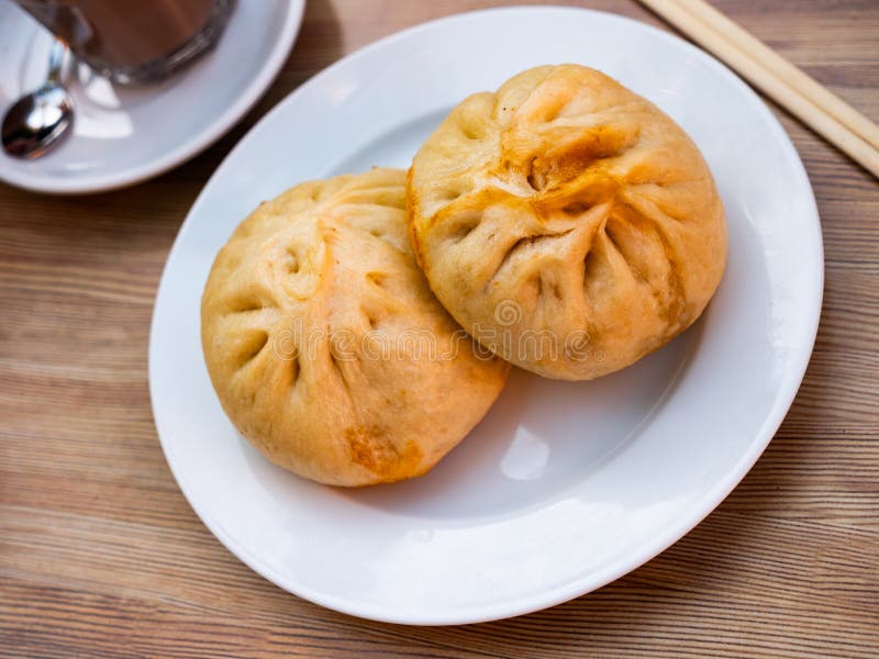 Steamed Soft Buns - Traditional Chinese Dish Pan Chino Stock Image ...