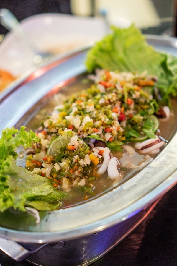 Steamed Squid with Lemon Spicy Chili and Lemon Sauce Squid Steamed with ...