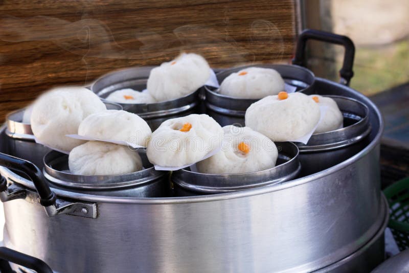 Steamed stuff bun stock photo. Image of objects, culture - 96079838