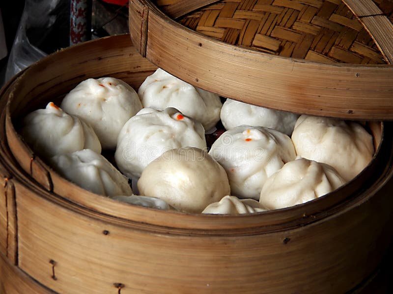 Steamed stuff buns. stock image. Image of stuff, produce - 186928623