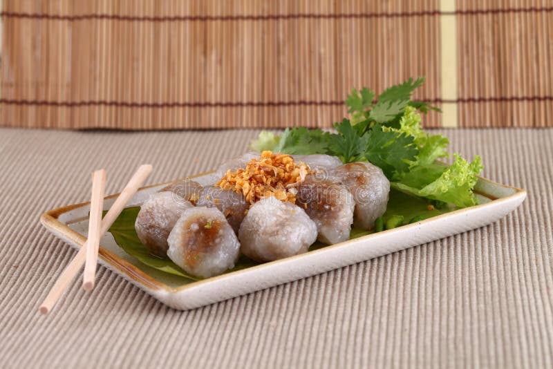 Steamed Tapioca Dumpling with Pork Stock Image - Image of home, bakery ...