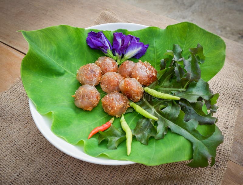 Steamed Tapioca Dumpling with Pork Stock Image - Image of cooking, fine ...