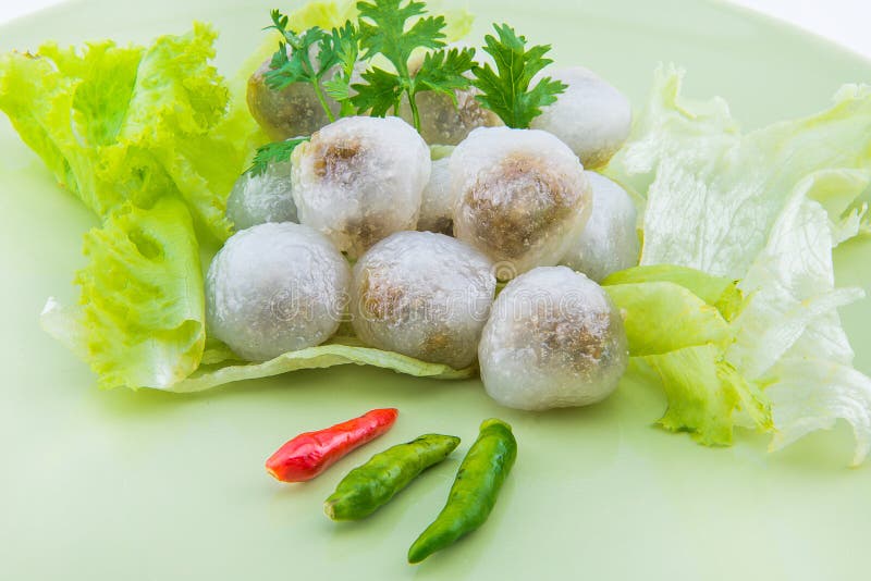 Steamed Tapioca Dumpling with Pork Stock Image - Image of bakery ...