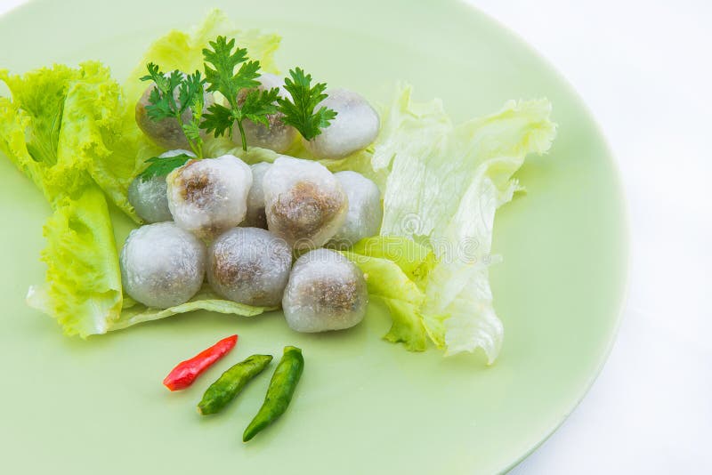 Steamed Tapioca Dumpling with Pork Stock Image - Image of ingredient ...