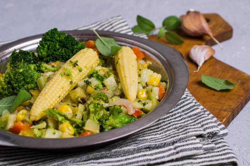 Steamed vegetable mix stock photo. Image of plain, dinner - 103854194