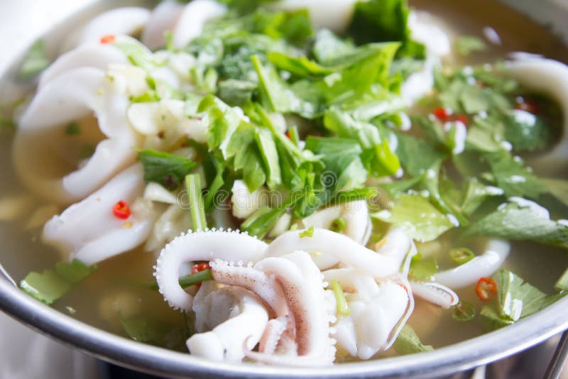 Steamed White Octopus in Lime Soup Stock Image - Image of steamed, lime ...