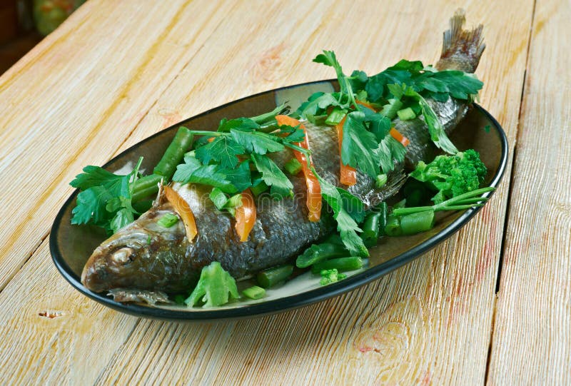 Steamed Whole Fish stock photo. Image of bass, fried - 85968390