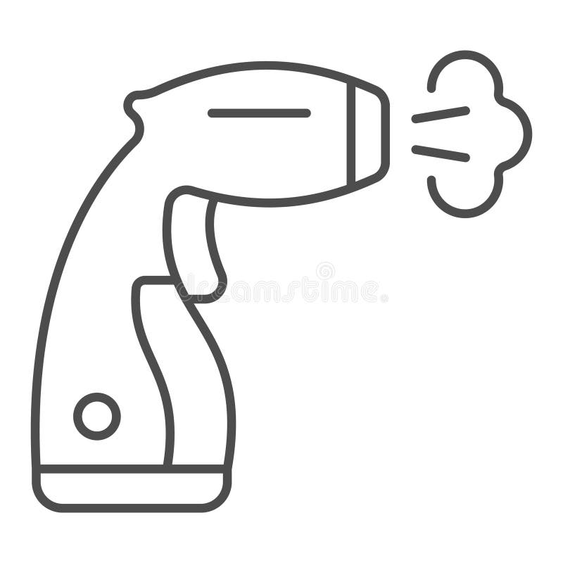 Steamer for Clothes Thin Line Icon, Laundry Service Concept. Vector ...