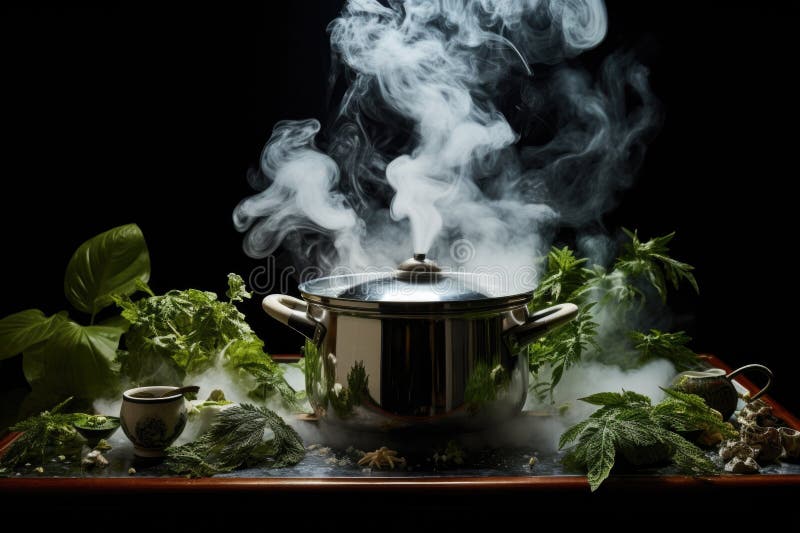 Steaming Pot Of Water