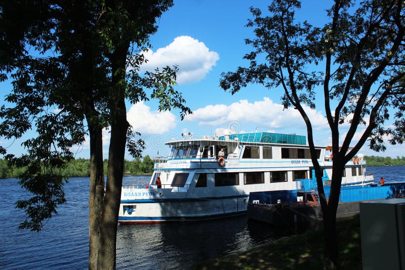 The Steamer on the River is Laying Up. Summer Activities Stock Image ...