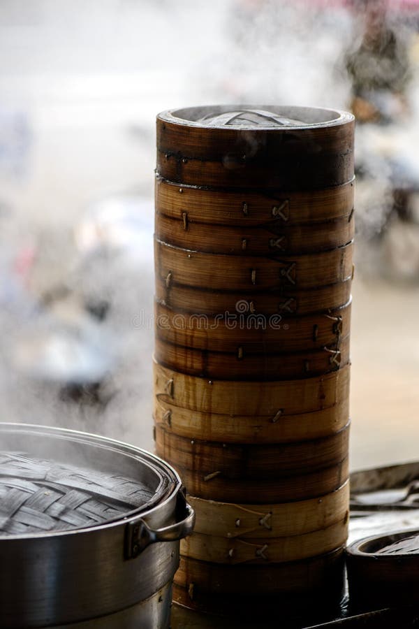 The steamers stacked stock photo. Image of buffet, food - 34375984