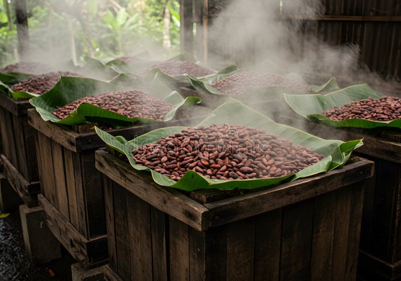 Steaming Cacao Beans in Wooden Boxes: a Glimpse into the Cacao ...