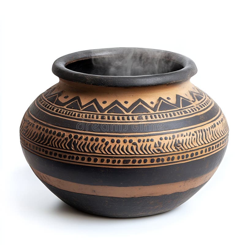 Steaming Clay Pot with Traditional African Design Authentic Pottery ...