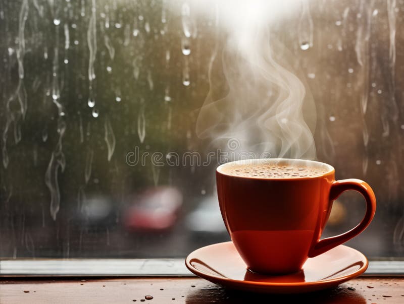 Coffee Cup Rainy Day Stock Illustrations – 301 Coffee Cup Rainy Day ...