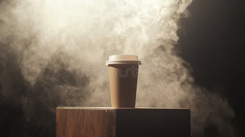 Steaming Coffee Cup Wooden Block Stock Photos - Free & Royalty-Free ...