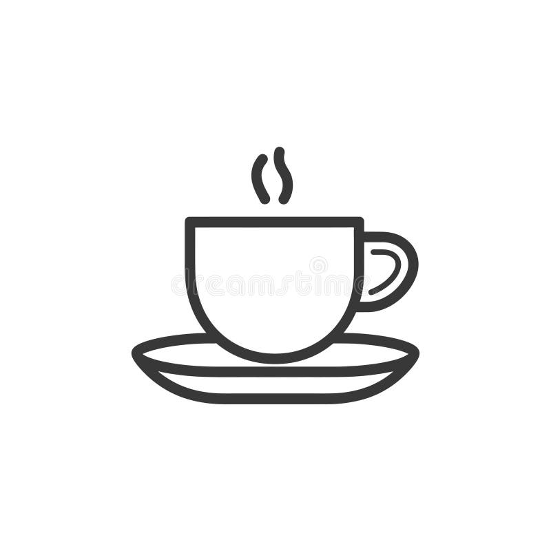 Steaming Cup of Coffee on a Saucer Stock Vector - Illustration of cozy ...