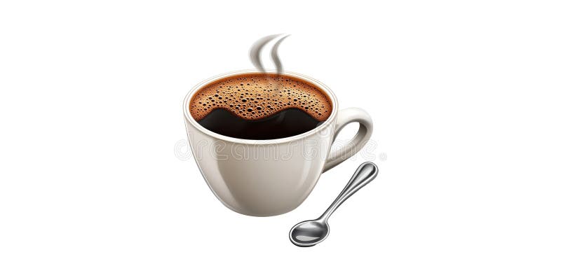 Steaming Cup of Coffee with Spoon. Warmth and Comfort in a Simple ...