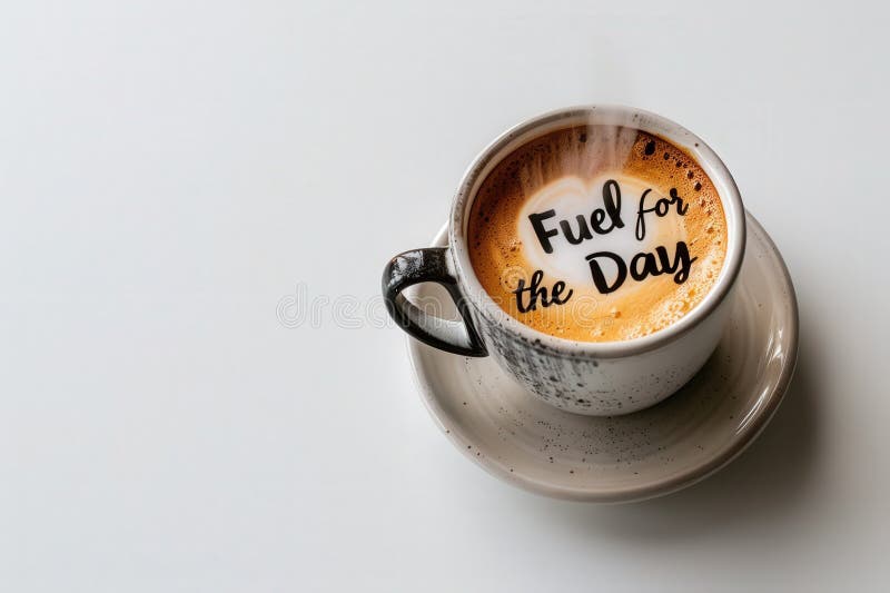 Morning Coffee Fuel for the Day Stock Illustration - Illustration of ...
