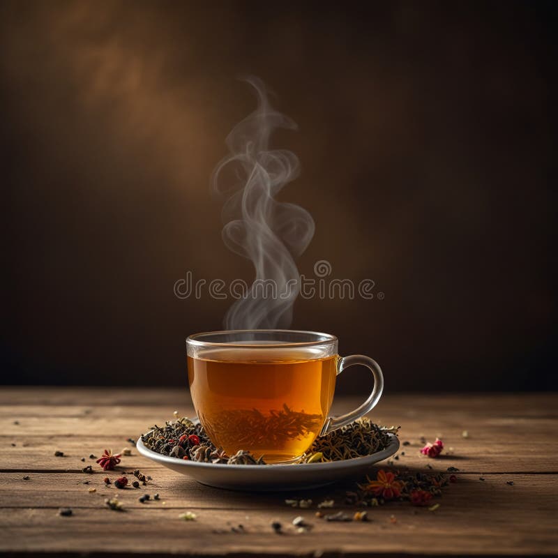 A Steaming Cup of Herbal Tea. 01 Stock Illustration - Illustration of ...