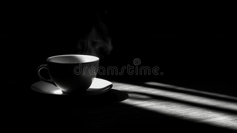 A Steaming Cup in Shadows Inviting a Moment of Peaceful Reflection ...