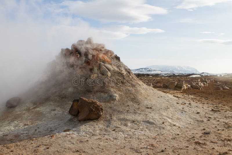 Steaming fumarole stock photo. Image of smoke, geology - 26590352