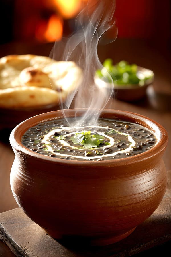 Hot Rich Indian Dal Curry with Cream Swirls Stock Illustration ...