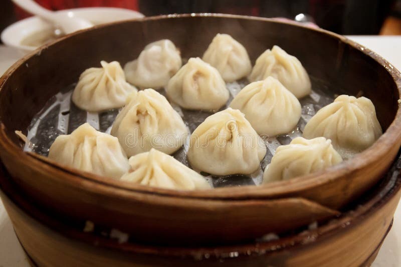 Steaming Hot Shanghai Dumpling Stock Image - Image of container ...